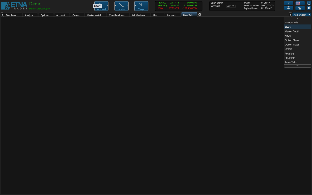 ETNA Trader - White Label Web Trading Platform
